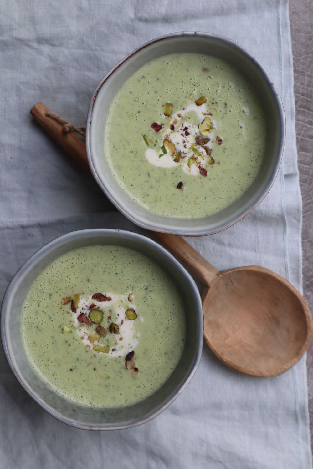 Courgettesoep met roomkaas!