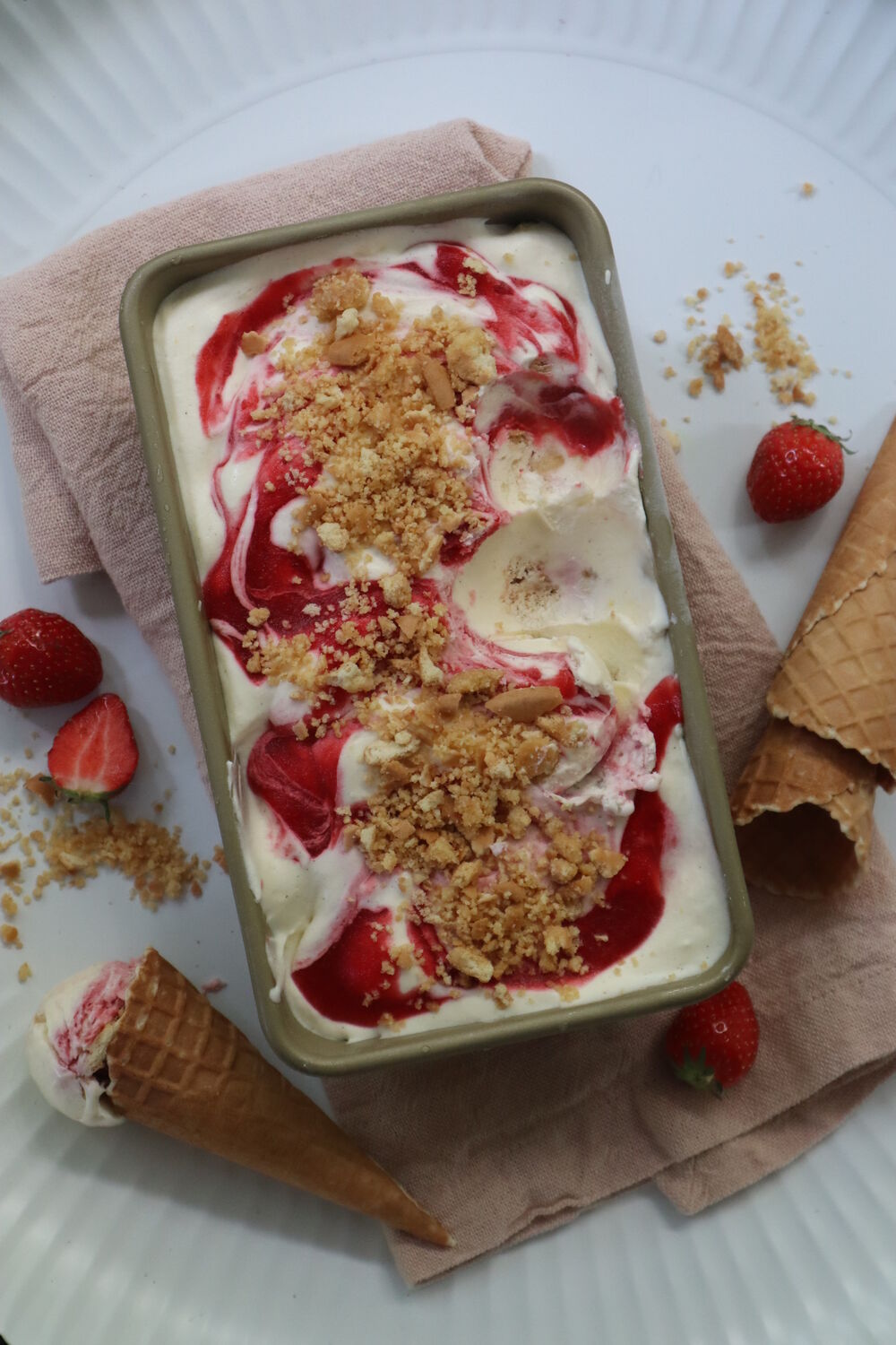 Strawberry Cheesecake - ijs met aardbeien